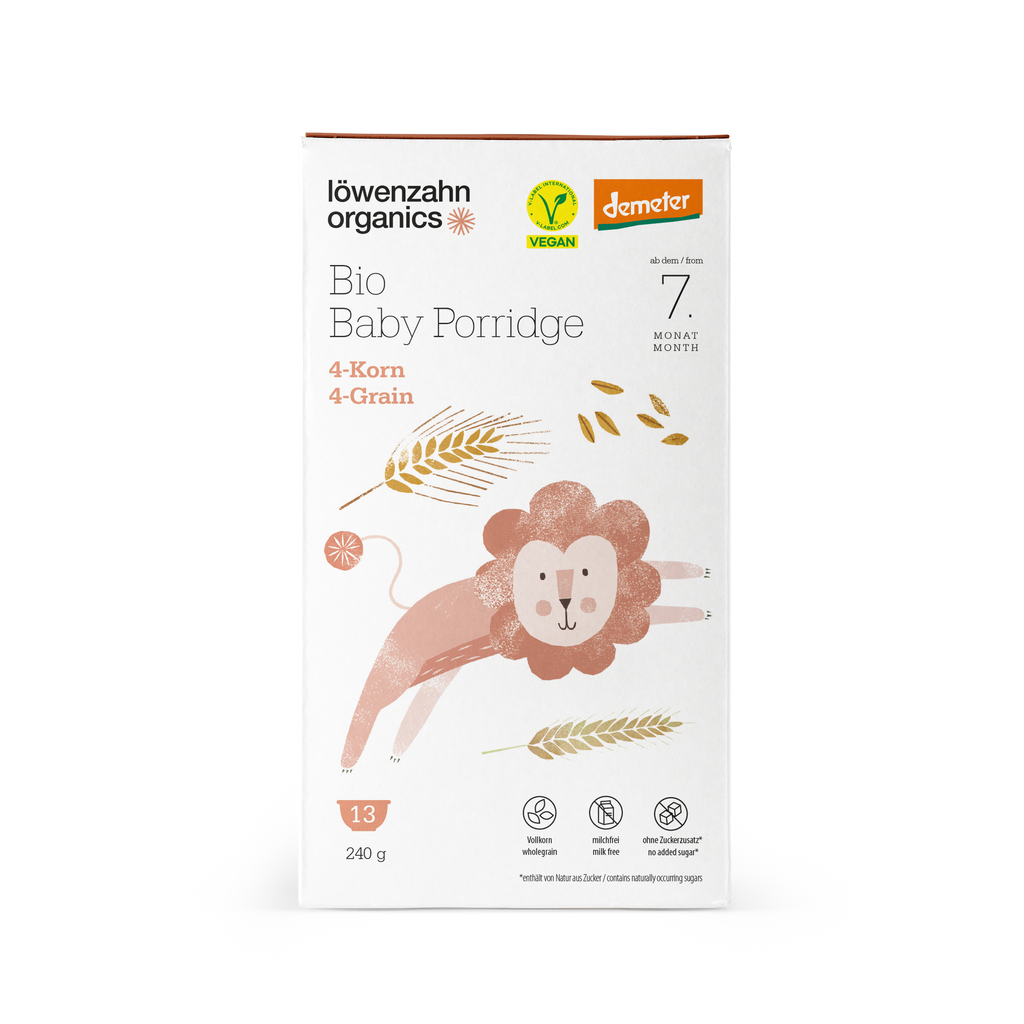 Introducing first foods - Demeter Baby Porridge 4-Grain for babies