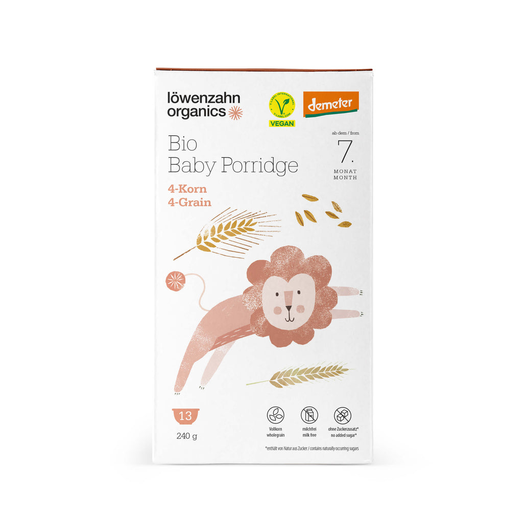 Introducing first foods - Demeter Baby Porridge 4-Grain for babies