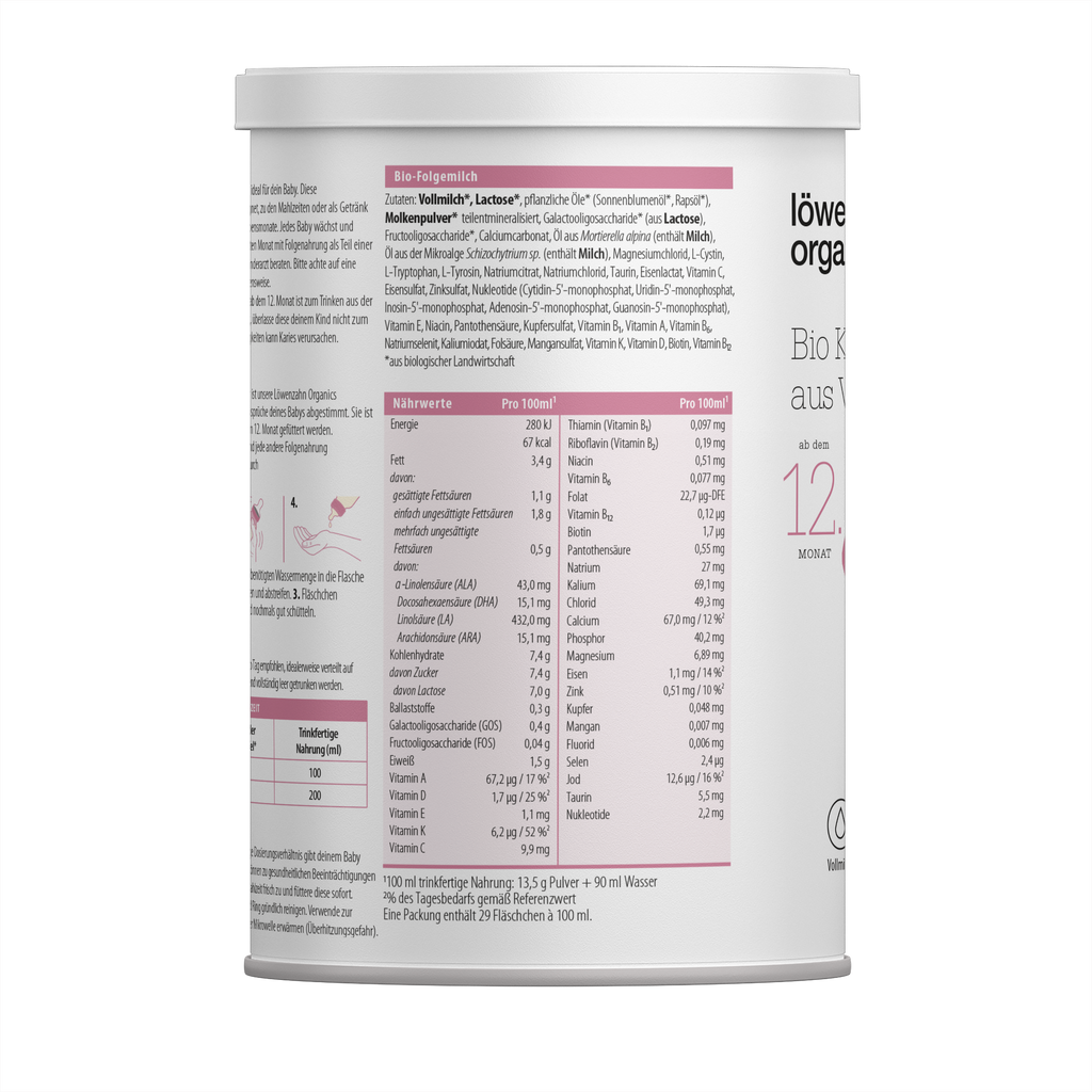 Erste Vollmilch Bio Kindermilch ohne Palmöl auf dem deutschen Markt